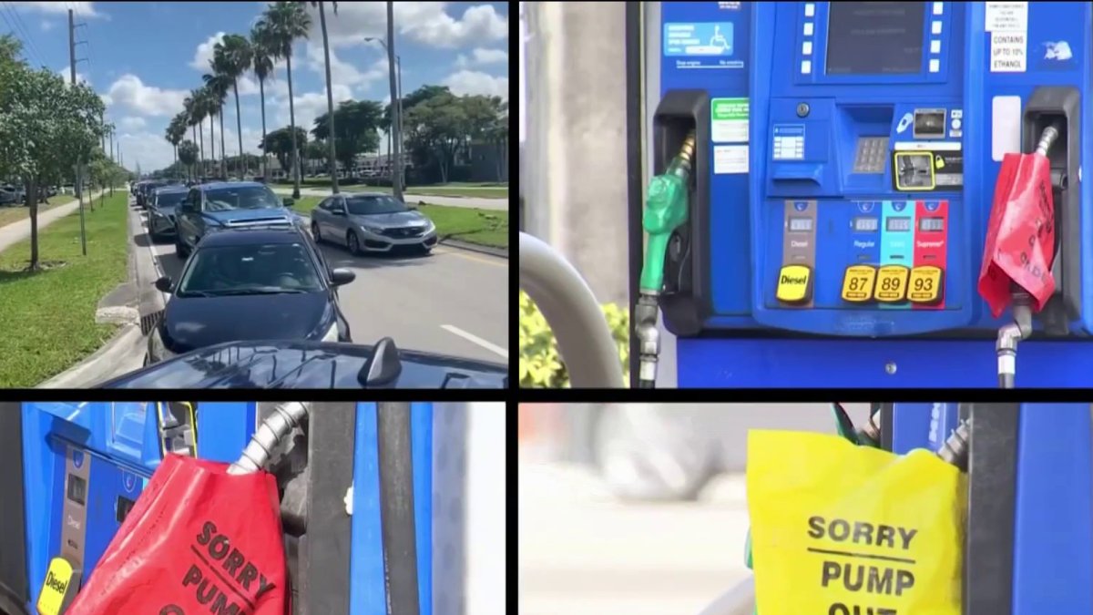 Long Lines At Gas Stations In South Florida Due To Fuel Shortages NBC Long Lines At Gas Stations In South Florida Due To Fuel Shortages NBC