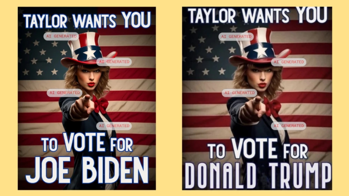Taylor Swift: origen de su imagen viral de IA en “apoyo” a Trump ...