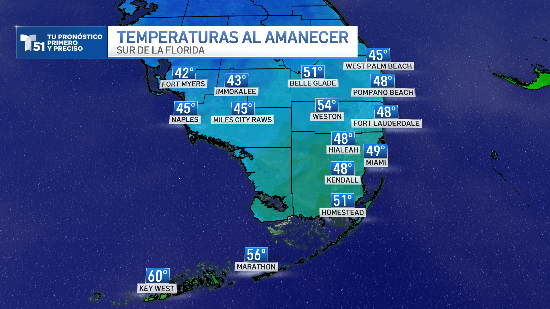 Temperatura mínima en Miami casi logra un récord – Telemundo Miami (51)