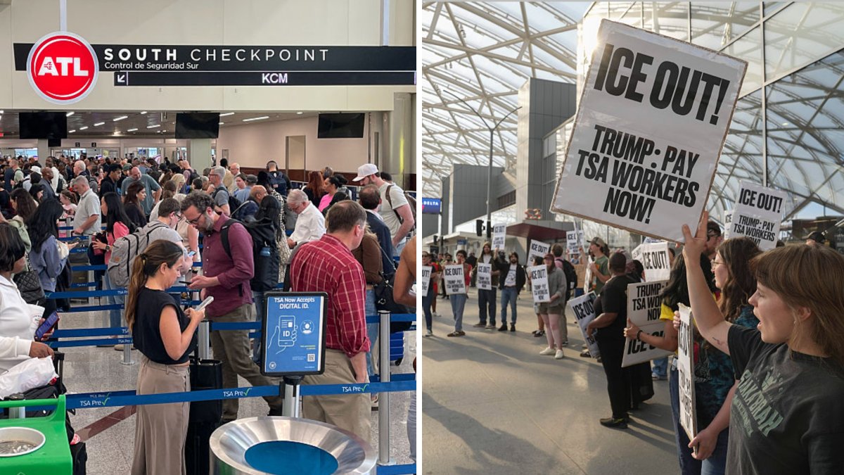 Video: largas filas en el aeropuerto de Atlanta por cierre de DHS ...