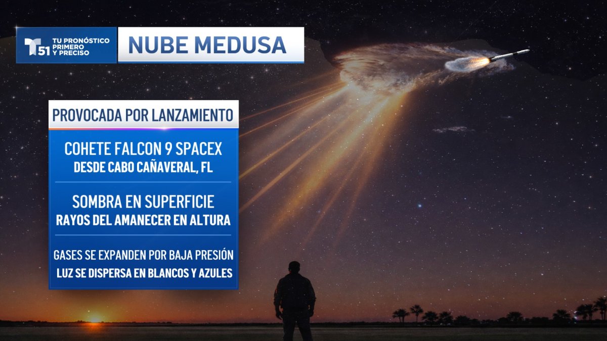 Cómo se forma la “Medusa de SpaceX” vista en el espacio – Telemundo ...