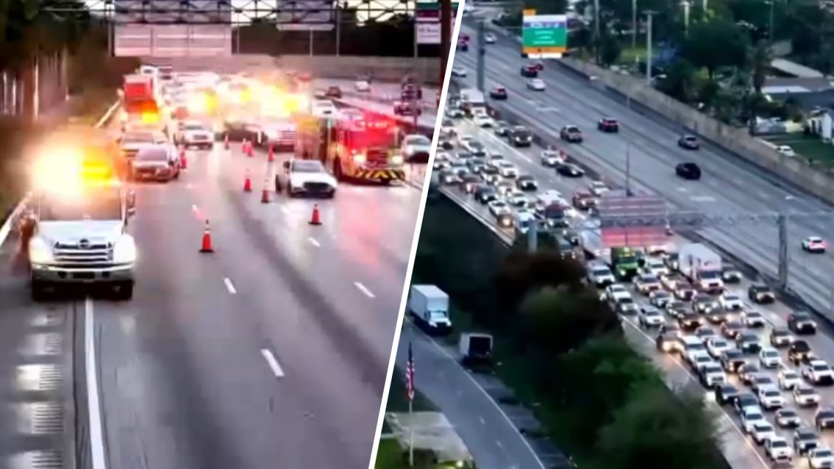 Choque cierra carriles en la I-95 en dirección sur a la altura de Miami ...